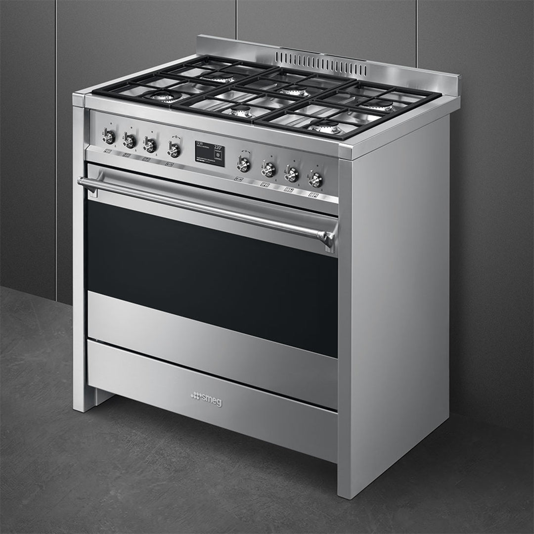 Opera 90CM Gas-Electric Cooker Stainless Steel - A1-9 | Shop at SMEG ...