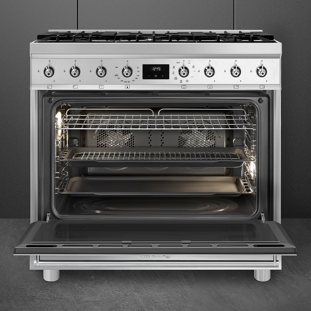 Sinfonia 90cm Gas-Electric Cooker Stainless Steel - C9GMX2 – SMEG ...