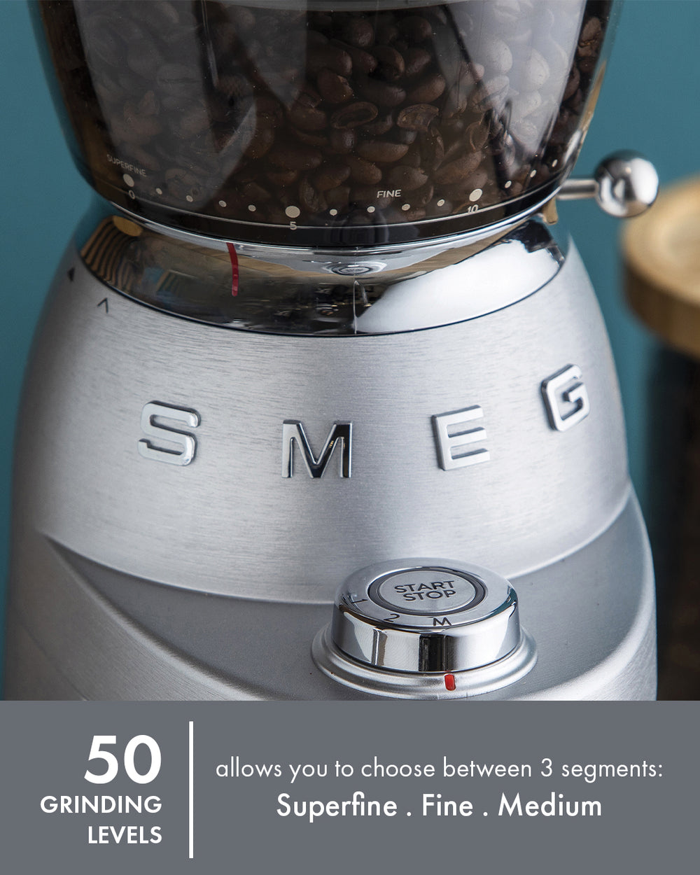 Mini Pro Coffee Grinder - CGF02SSEU | Shop at SMEG Philippines