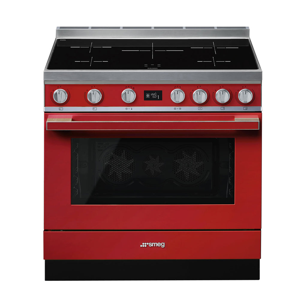 Portofino 90cm Induction Electric Cooker Red - CPF9IPR | Shop at SMEG ...