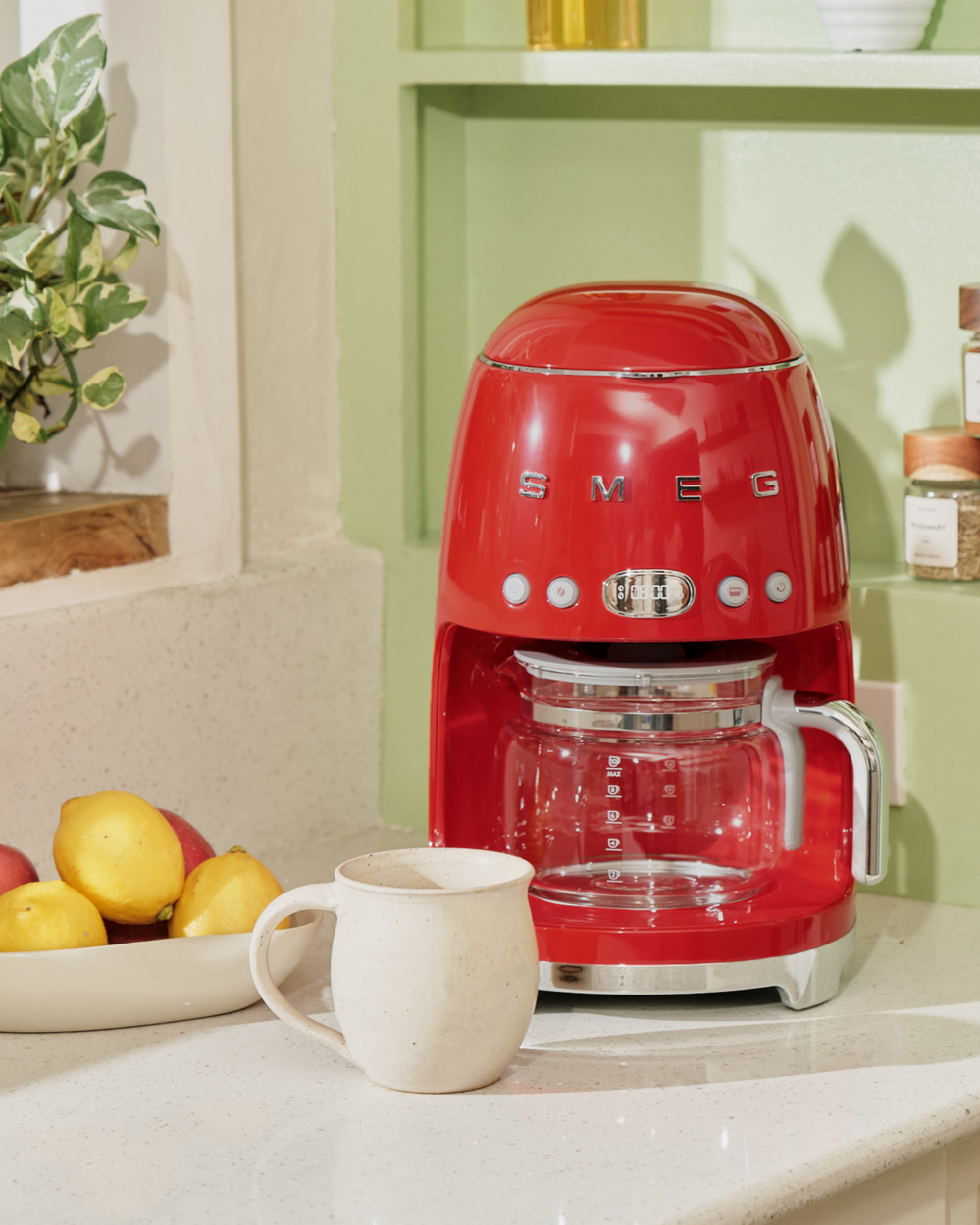 Drip Filter Coffee Machine - Red - DCF02RDPH – SMEG Philippines