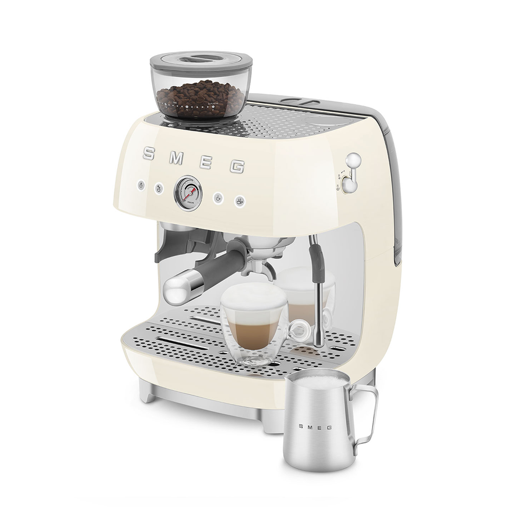 Espresso Coffee Machine with Grinder Cream - EGF03CRKR – SMEG Philippines