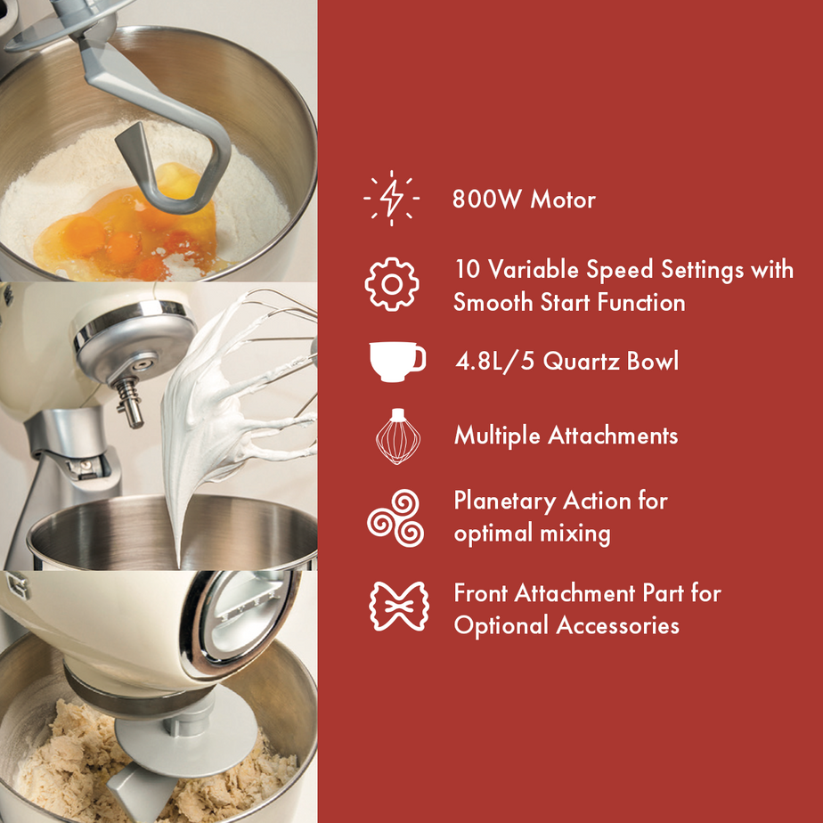 Stand Mixer - Full Red - SMF03RDEU – SMEG Philippines