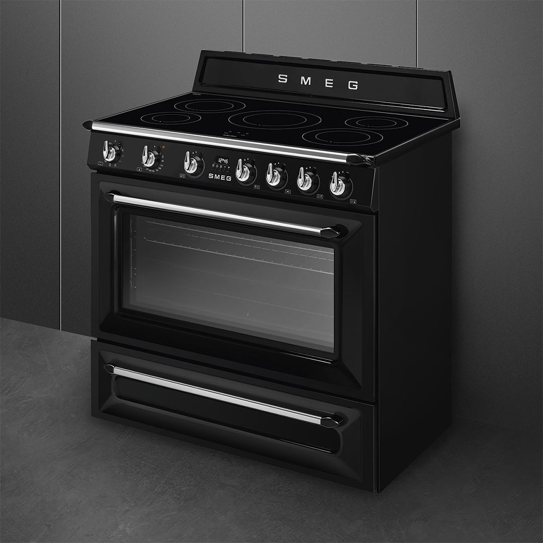 Victoria 90cm Induction-Electric Cooker Black - TR90IBL2 – SMEG Philippines