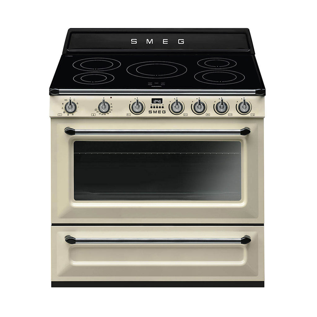 Victoria 90cm Induction-Electric Cooker Cream - TR90IP2 | Shop at SMEG ...