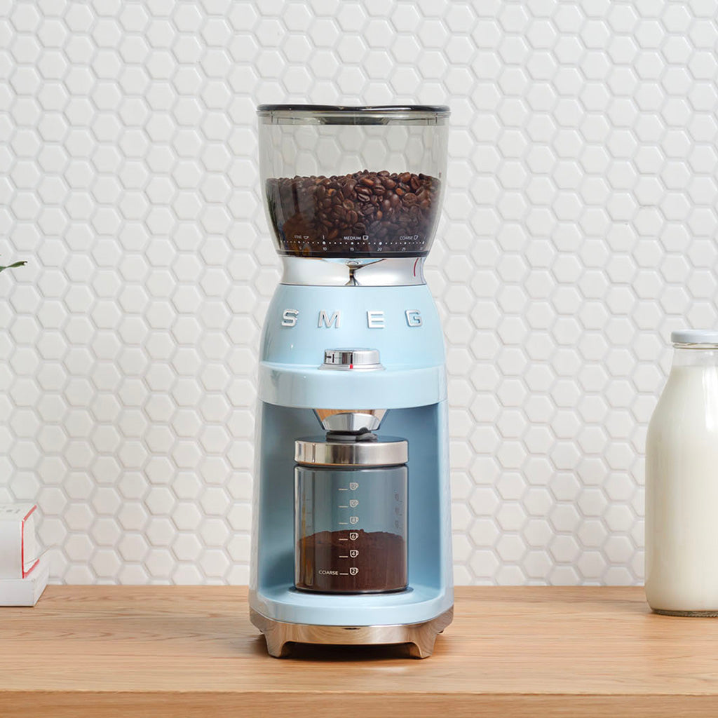 Coffee Grinder - Pastel Blue - CGF11PBEU | Shop at SMEG Philippines